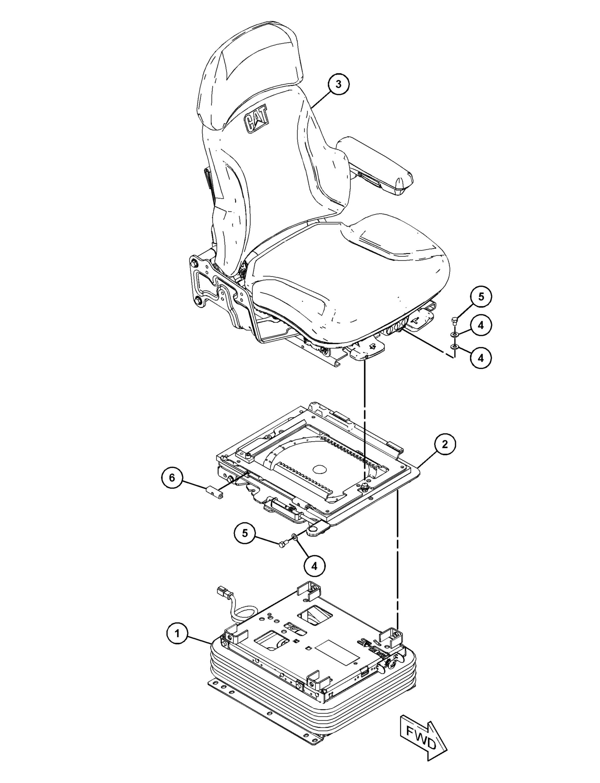 385-7831: SEAT GP-SUSP | Cat® Parts Store