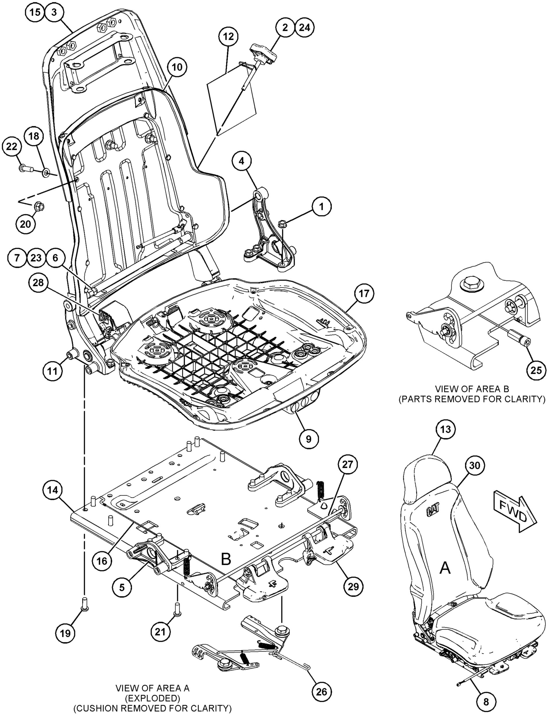 421-1228: SEAT GP | Cat® Parts Store