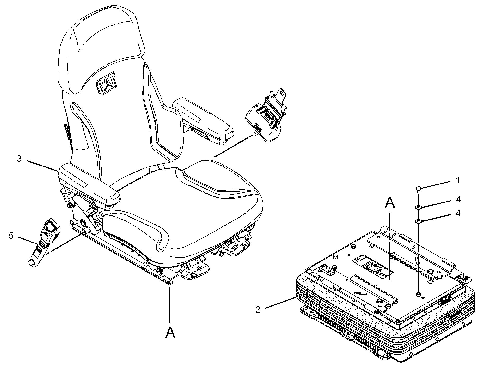 362-1767: SEAT GP SUSP | Cat® Parts Store