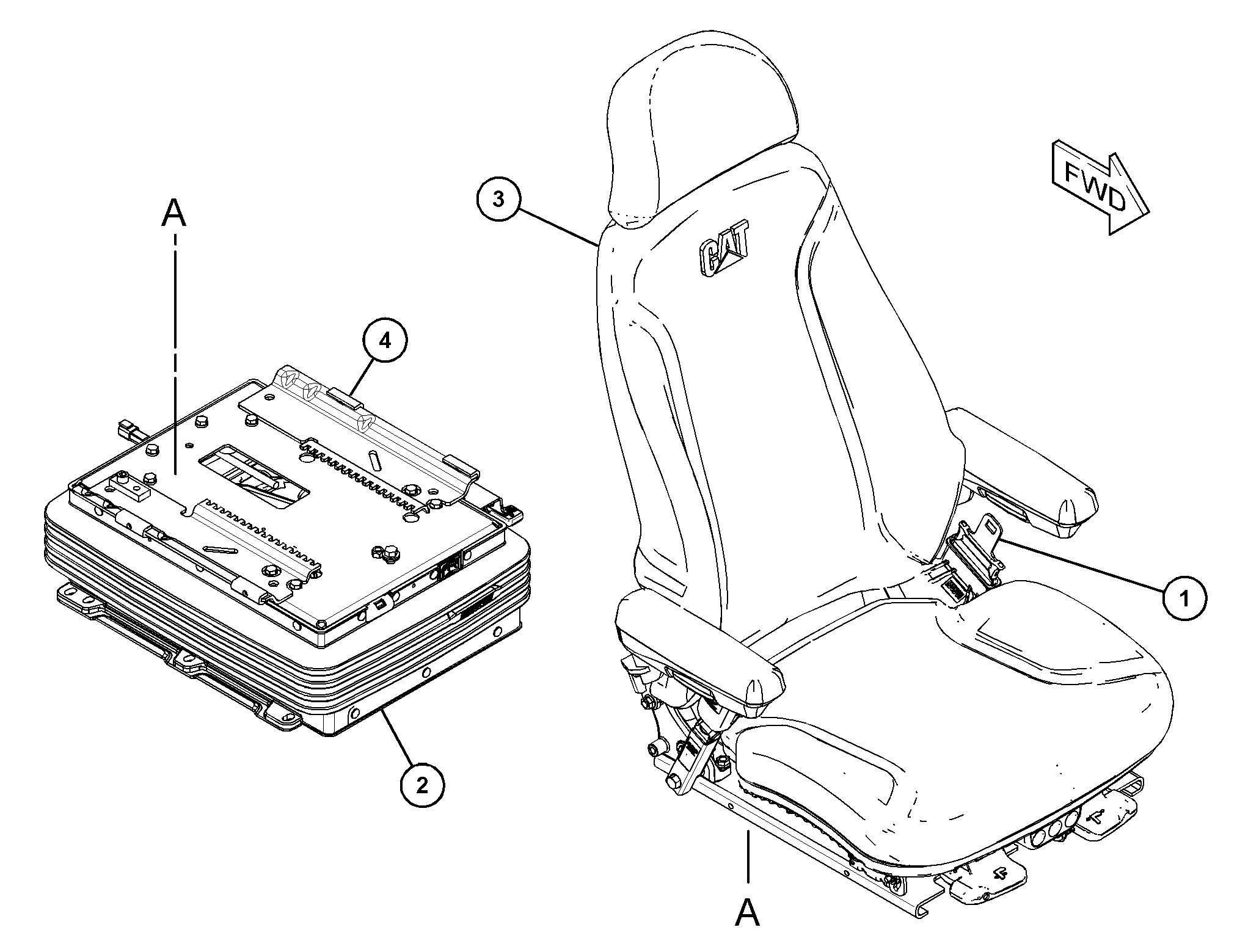 421-1209: Suspension Seat | Cat® Parts Store