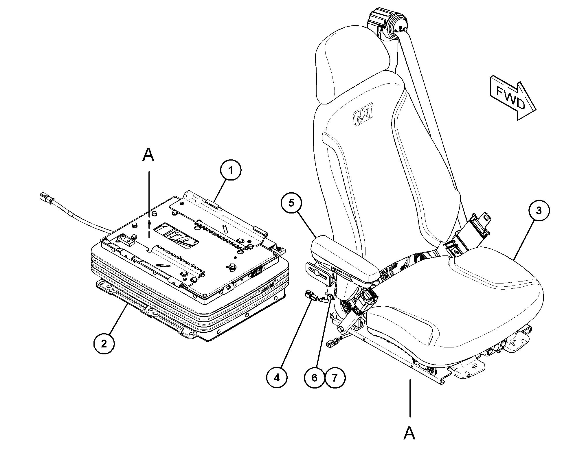 385-7827: SEAT GP-SUSP | Cat® Parts Store