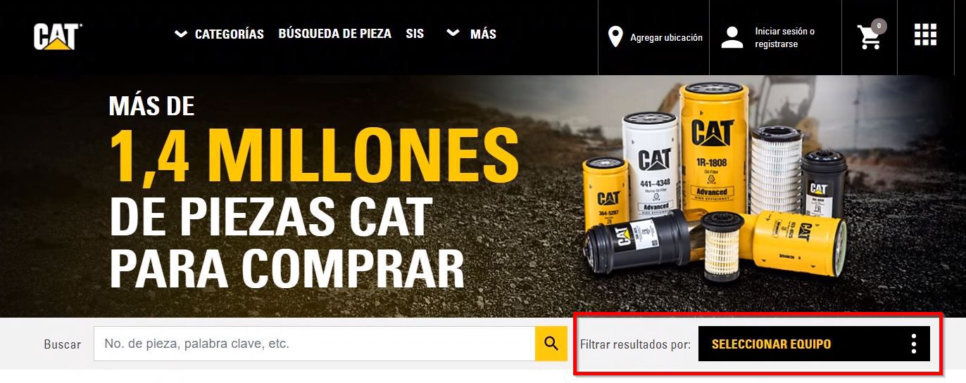 Search & Filter Cat Parts by Serial Number or Model Number