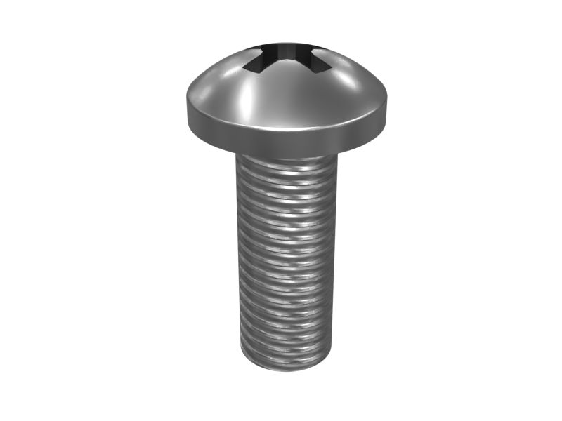 450-5228: No. 8 (.164)"-18 x 1/2" Rounded Pan Head Cross Slot Screw ...