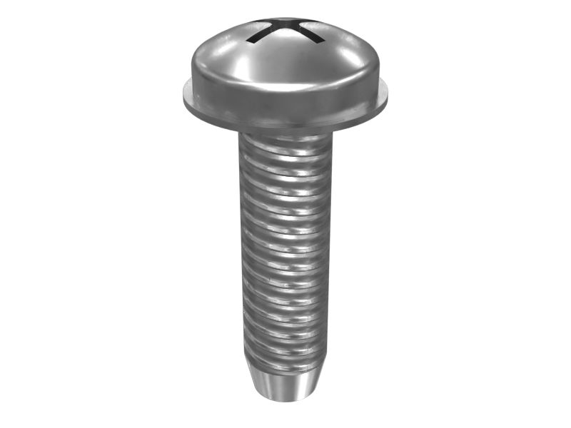 441-1993: No. 10 (.190)"-32 x 3/4" Rounded Pan Head Cross Slot Screw ...