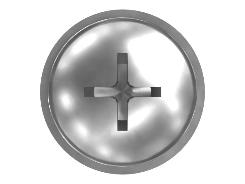 441-1993: No. 10 (.190)"-32 x 3/4" Rounded Pan Head Cross Slot Screw ...