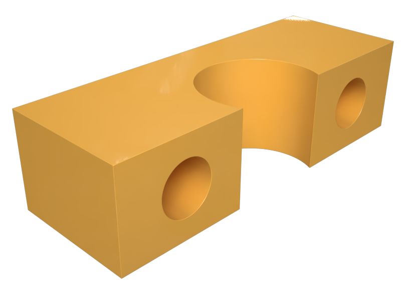 249-4134: 12mm Thick Two Bolt Mounting Plate | CATCorp