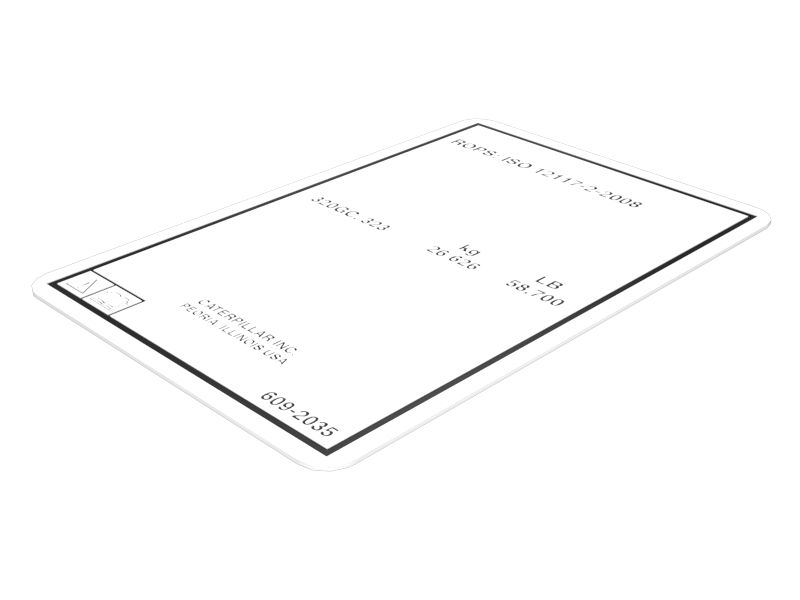 609-2035: 0.38mm Thick 320GC and 323 ROPS Decal Film | Cat® Parts Store