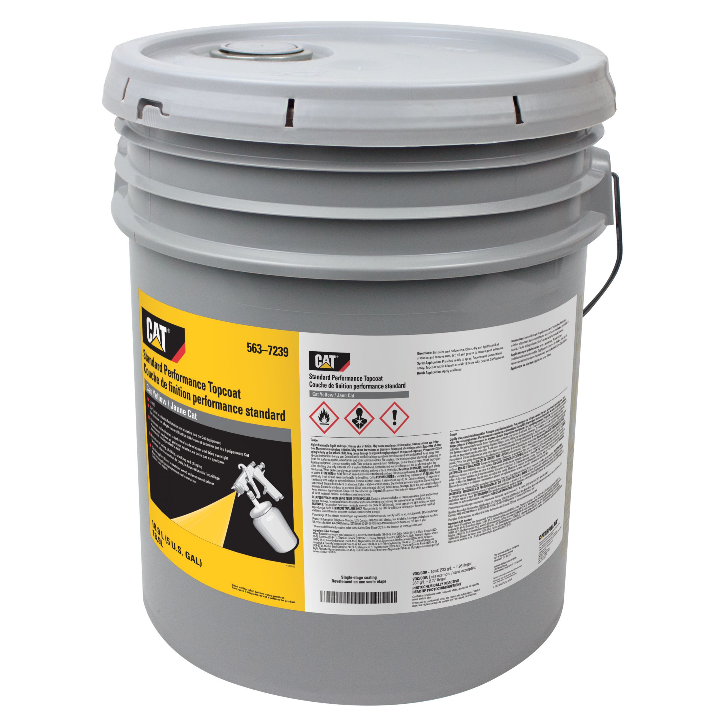 590-0200: 5 Gallon Yellow Paint | CATCorp