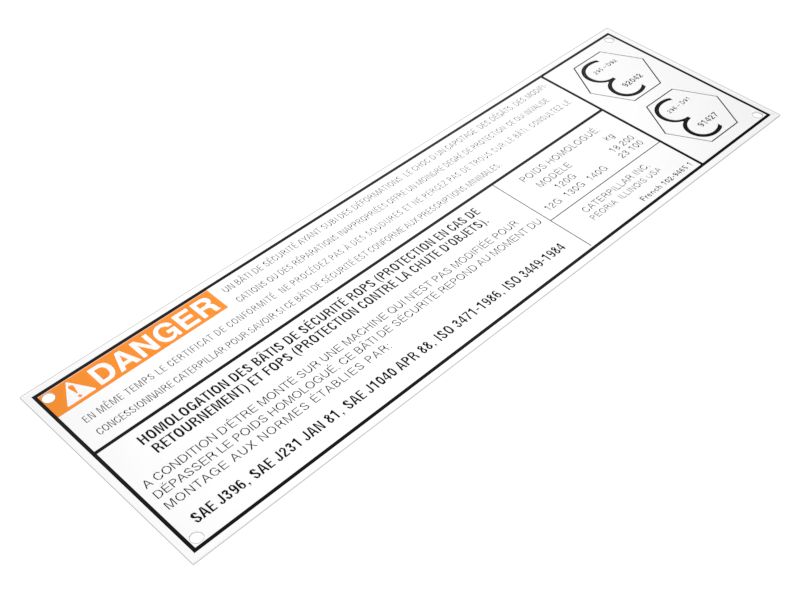 102-9465: PLATE ROPS/F | Cat® Parts Store