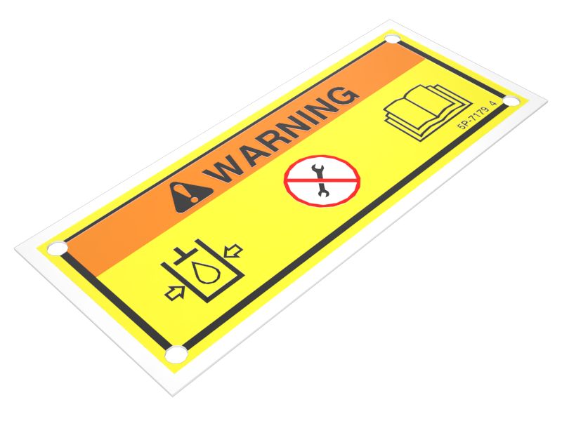 5P-7179: Recoil Spring Oil Pressure Warning Plate | CATCorp