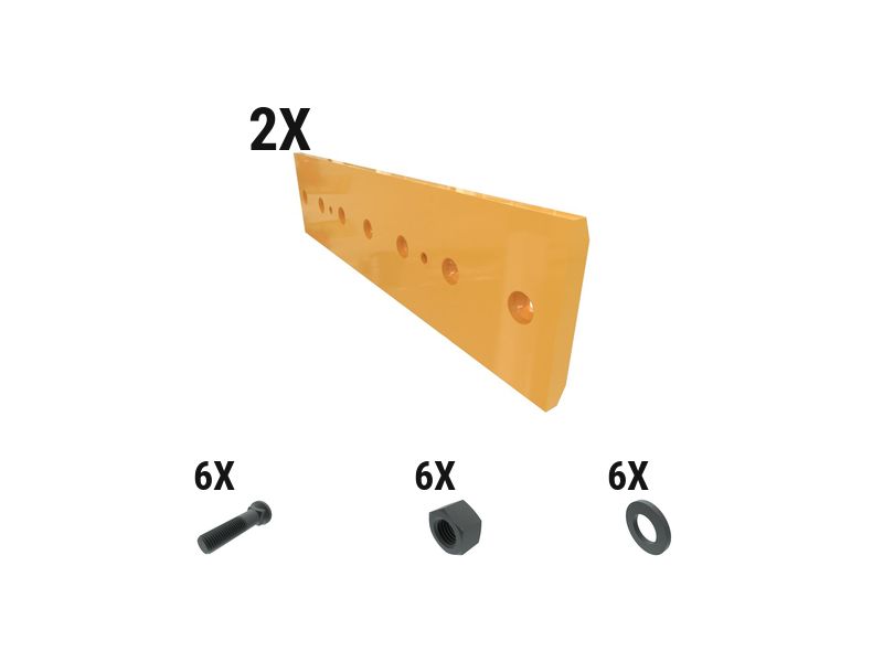597-7082: 35 mm Bolt-On Base Edge Wear Plate Kit - Bottom | Cat® Parts ...