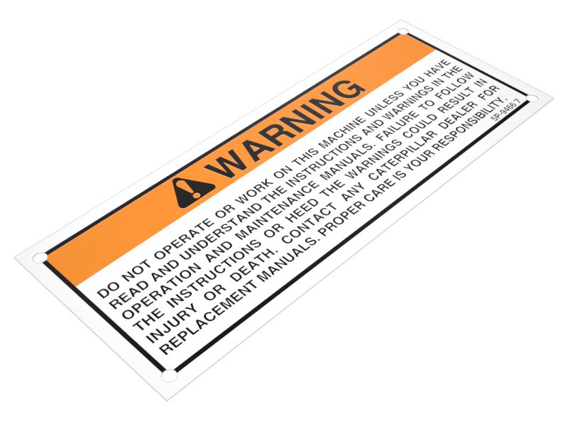 5P-9466: Warning Identification Plate | CATCorp